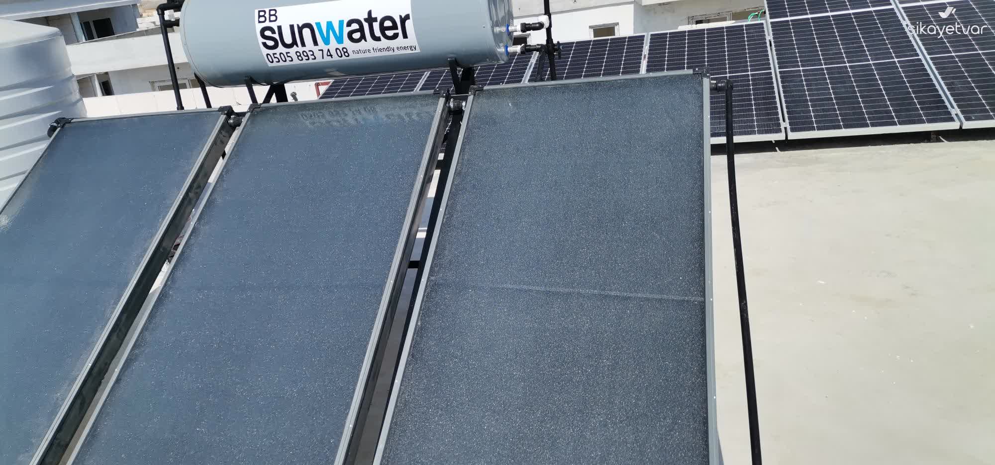 B.B SunWater Sun Water'dan Aldığım Güneş Enerjisi Isıtıcıdan Sıcak Su ...