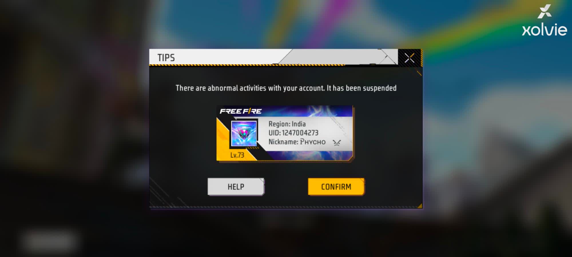 Garena Free Fire Please Sir Unban My Garena Free Fire ID - Xolvie