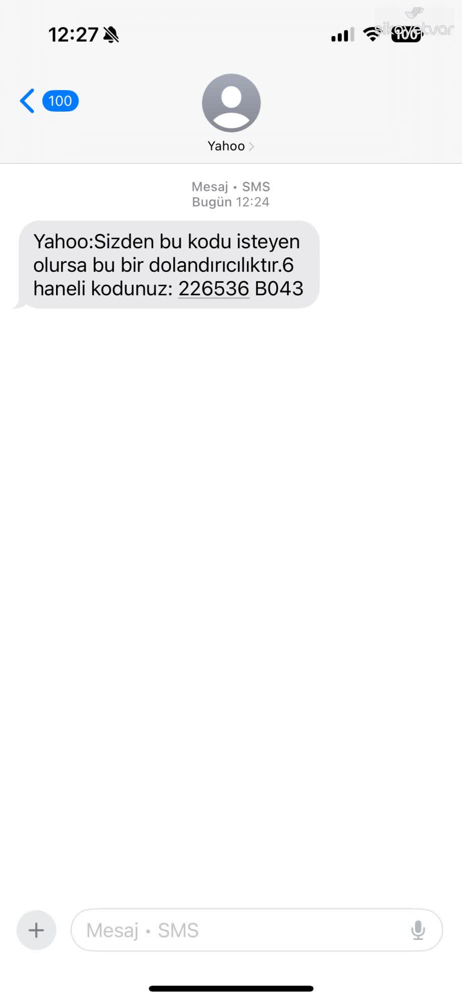 Yahoo Hesabım Olmadan Doğrulama Kodu Geldi Nedenini Bilmiyorum - Şikayetvar