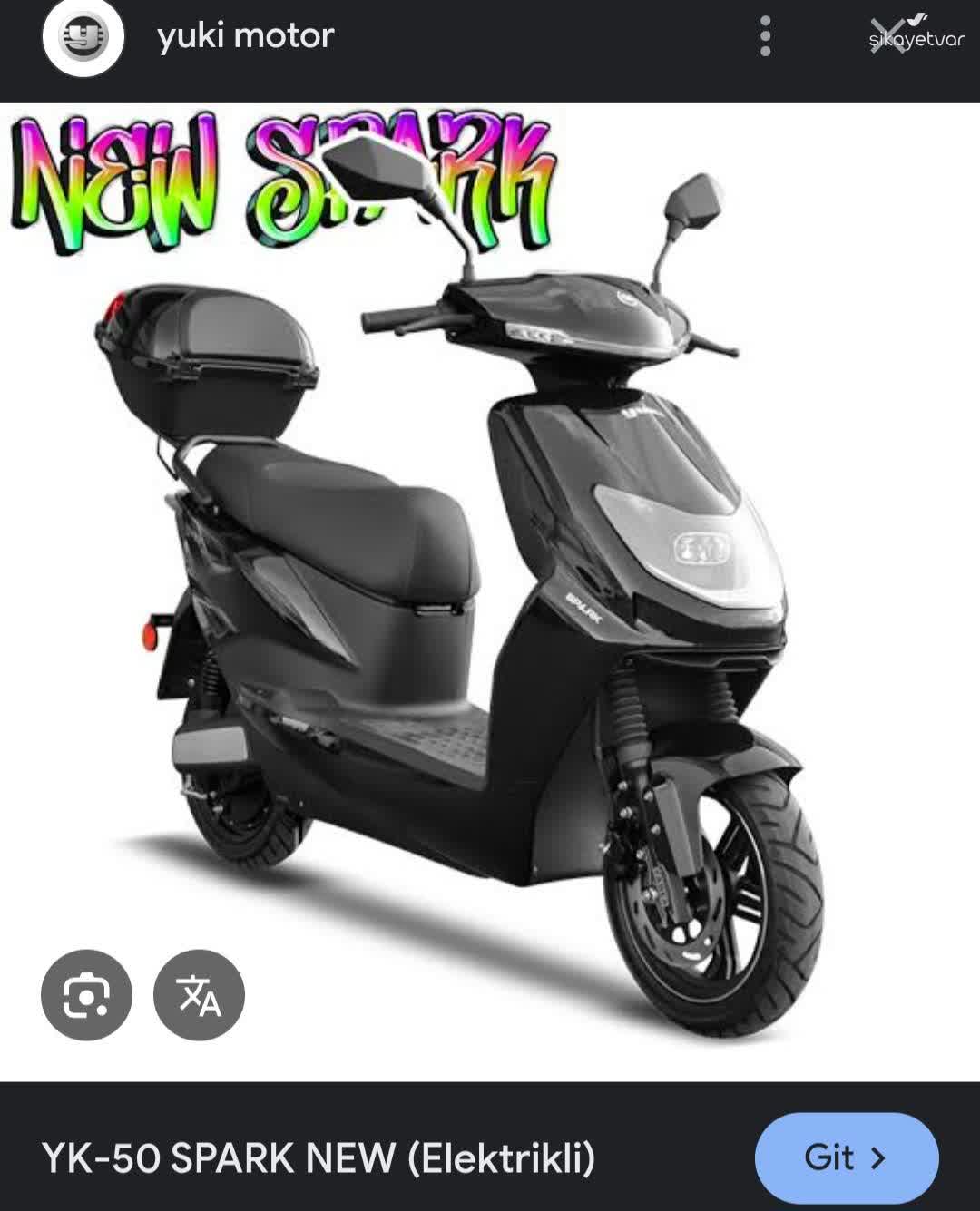 Yuki Motor Yuki YK 50 Spark İçin Ehliyet Ve Plakalık Bilgisi Eksikliği ...