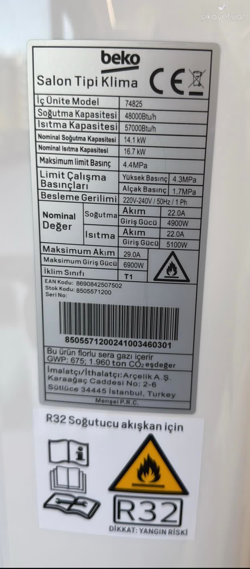 Beko Klima Arızası 1,5 Aydır Çözülemiyor, Mağduriyet Artıyor - Şikayetvar