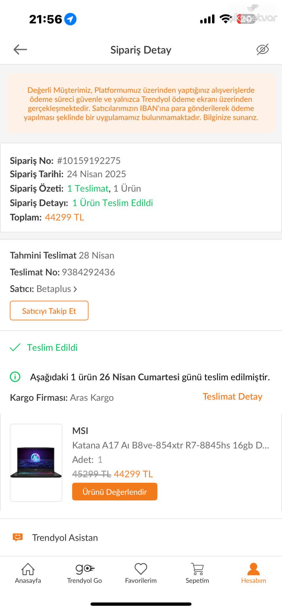 Beta Plus Teknoloji Satın Aldığım Laptop Kullanılmış Ve Arızalı Geldi ...