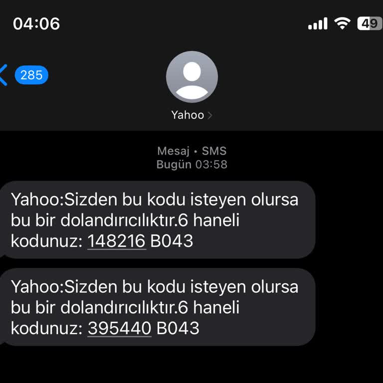 Yahoo Hesabım Olmamasına Rağmen Gelen Doğrulama Kodları Hakkında Endişem Var - Şikayetvar