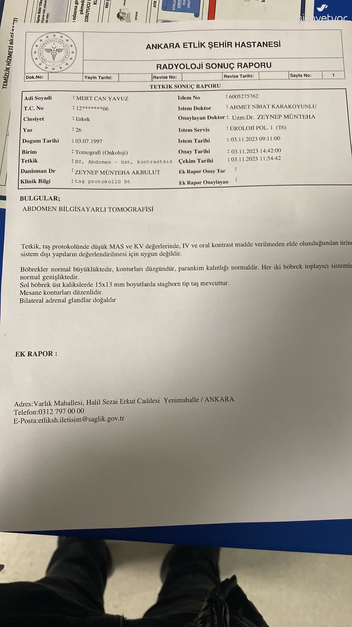 Allianz Sigorta Genetik Böbrek Taşı Ameliyatı Sigorta Kapsamına Alınmadı - Şikayetvar