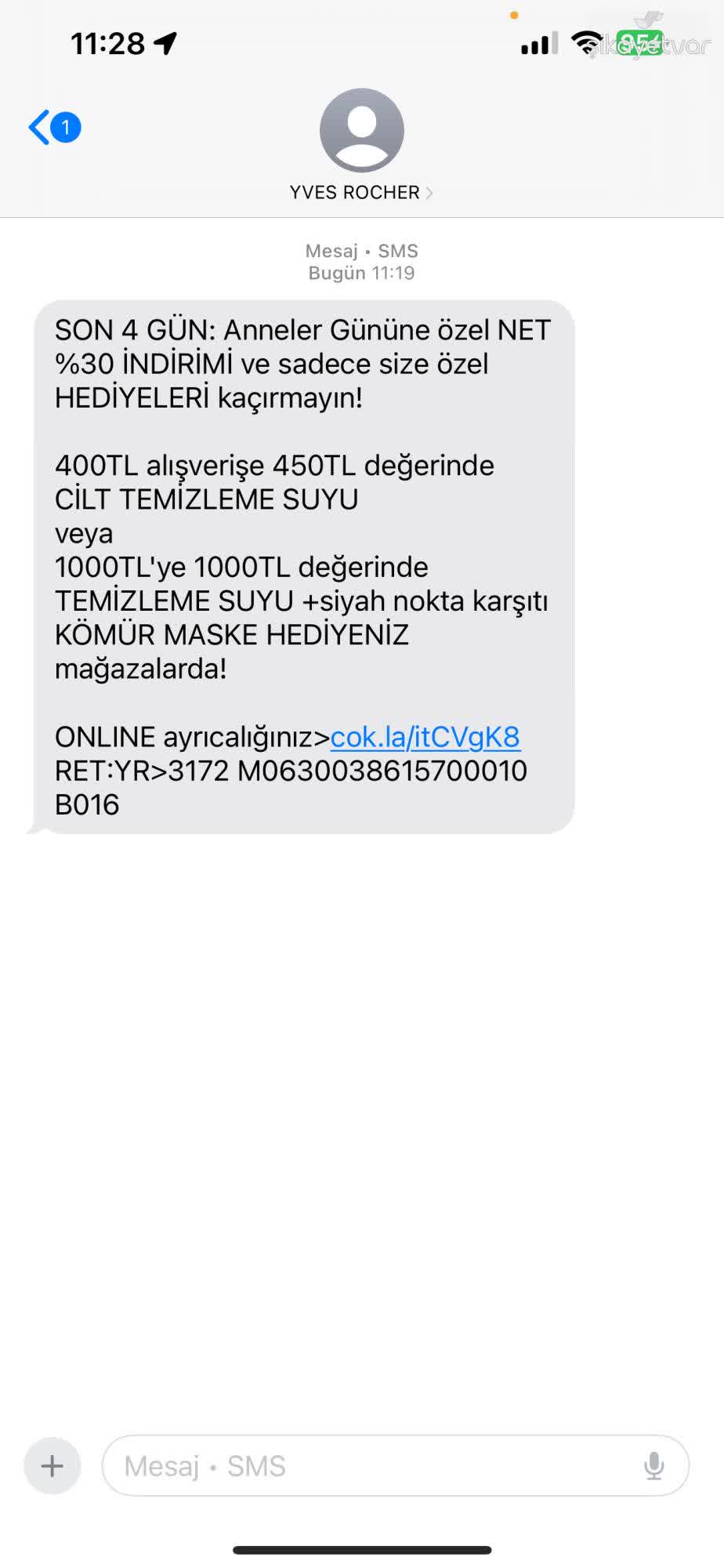 Yves Rocher Israrla Gelen Mesajlar Ve İptal Seçeneği Sunulmaması ...