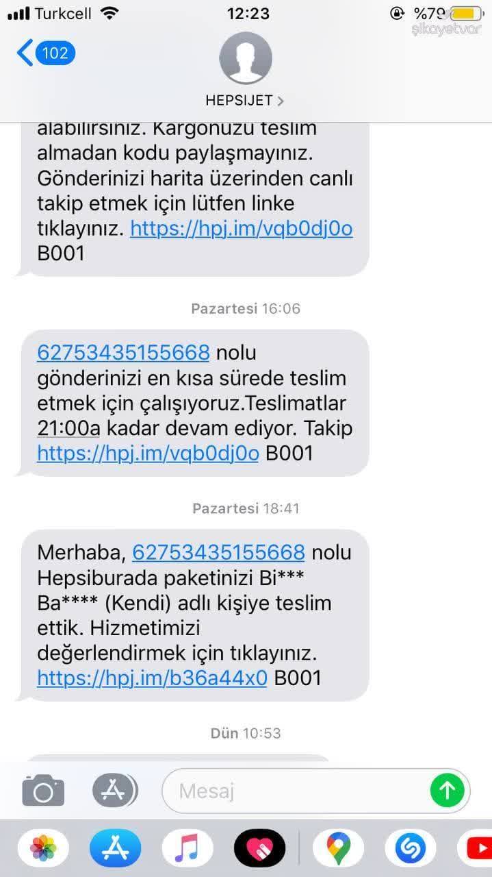 hepsiJET Teslim Edilmediği Halde Teslim Edildi Gösterilen Kargo Ve ...