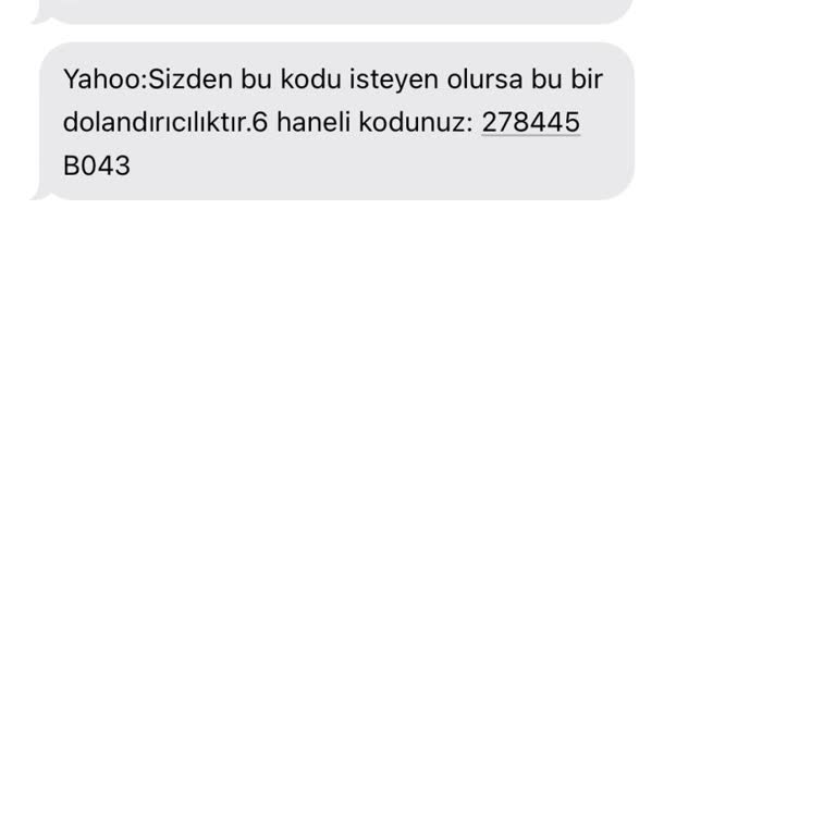 Hesabım Olmadan Yahoo'dan Gelen Doğrulama Kodu Hakkında Endişe - Şikayetvar