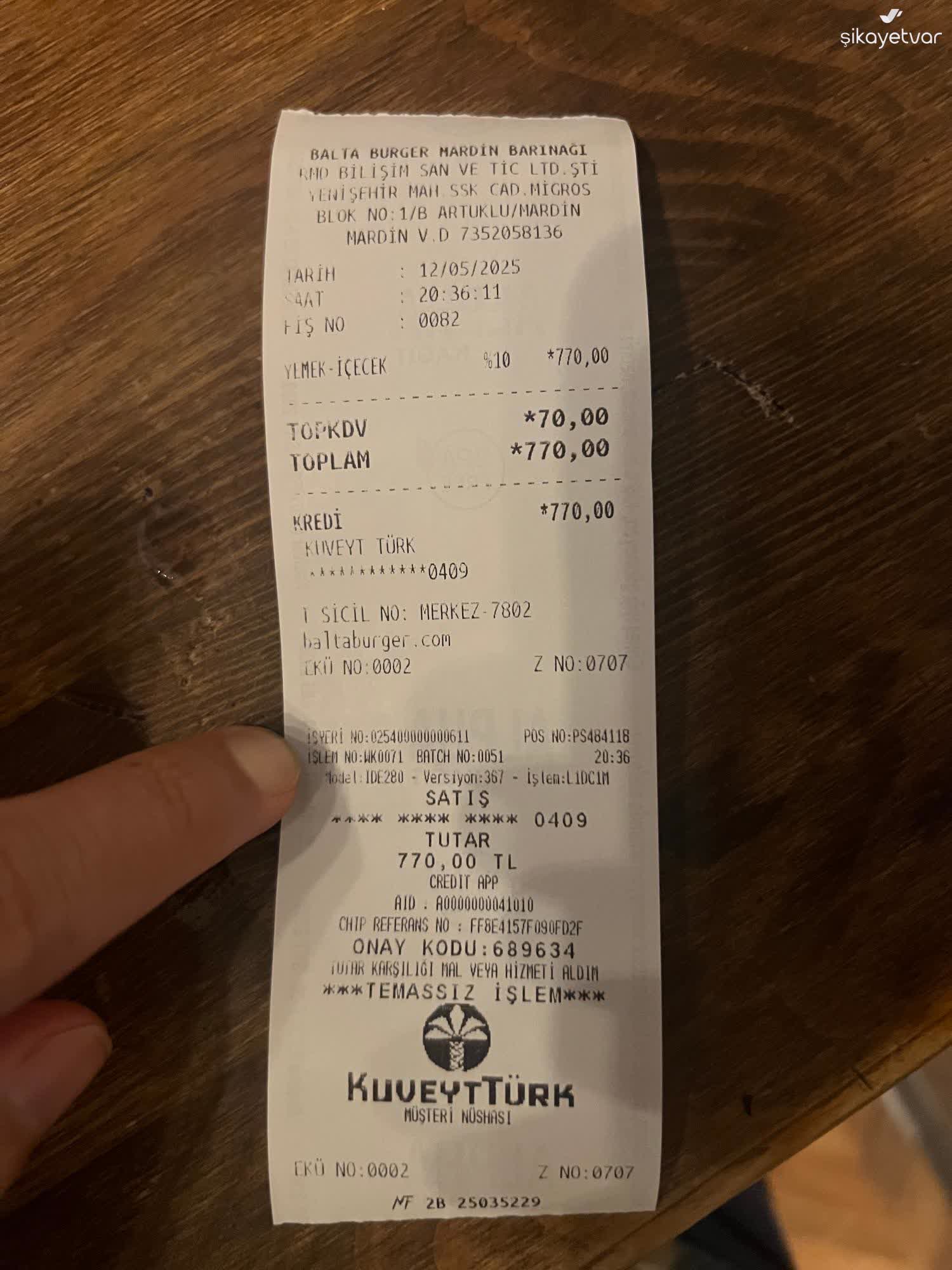 Çözüldü: Balta Burger Balta Burgerde Soğuk Yemek Ve İlgisiz Çalışan ...