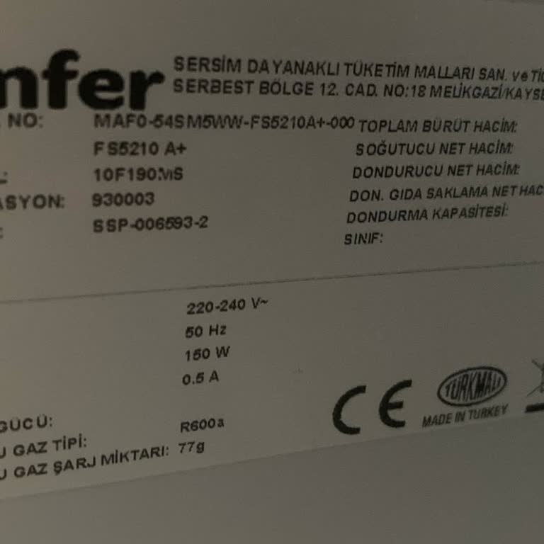 Simfer Derin Dondurucu Aniden Bozuldu, Tamir Edilemiyor - Şikayetvar