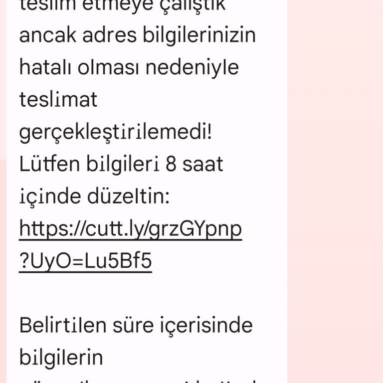 PTT Kargo PTT Adıyla Gelen Sahte Mesaj Ve Kişisel Veri Güvenliği Endişesi - Şikayetvar