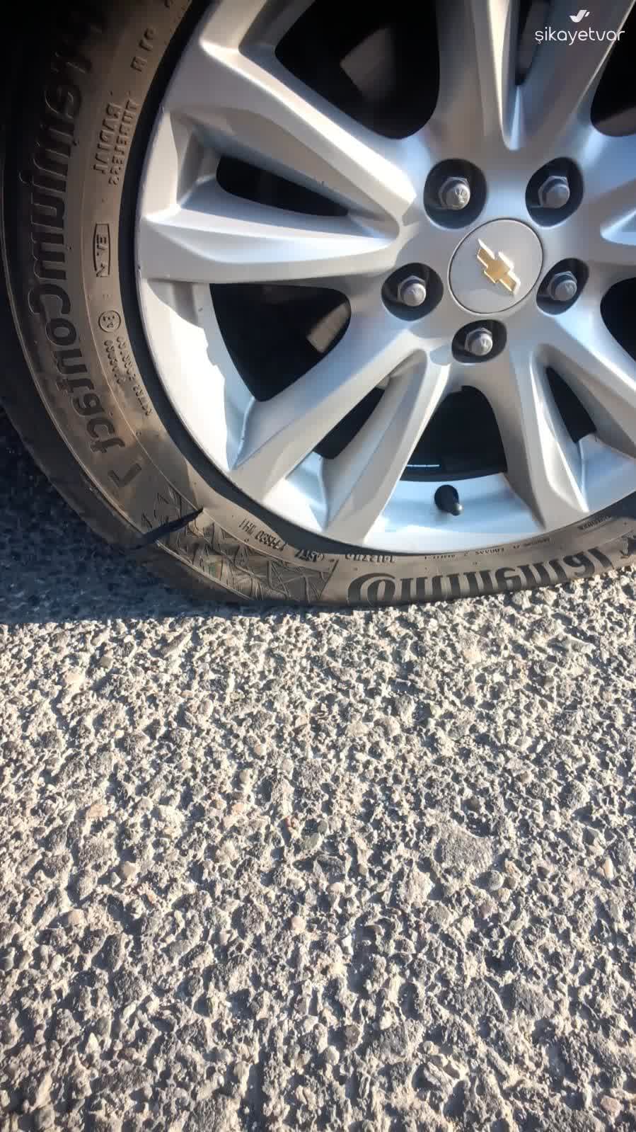 1 Aylık Continental Lastik 30 Km Hızda Yandan Yarıldı Kullanıcı Hatası ...