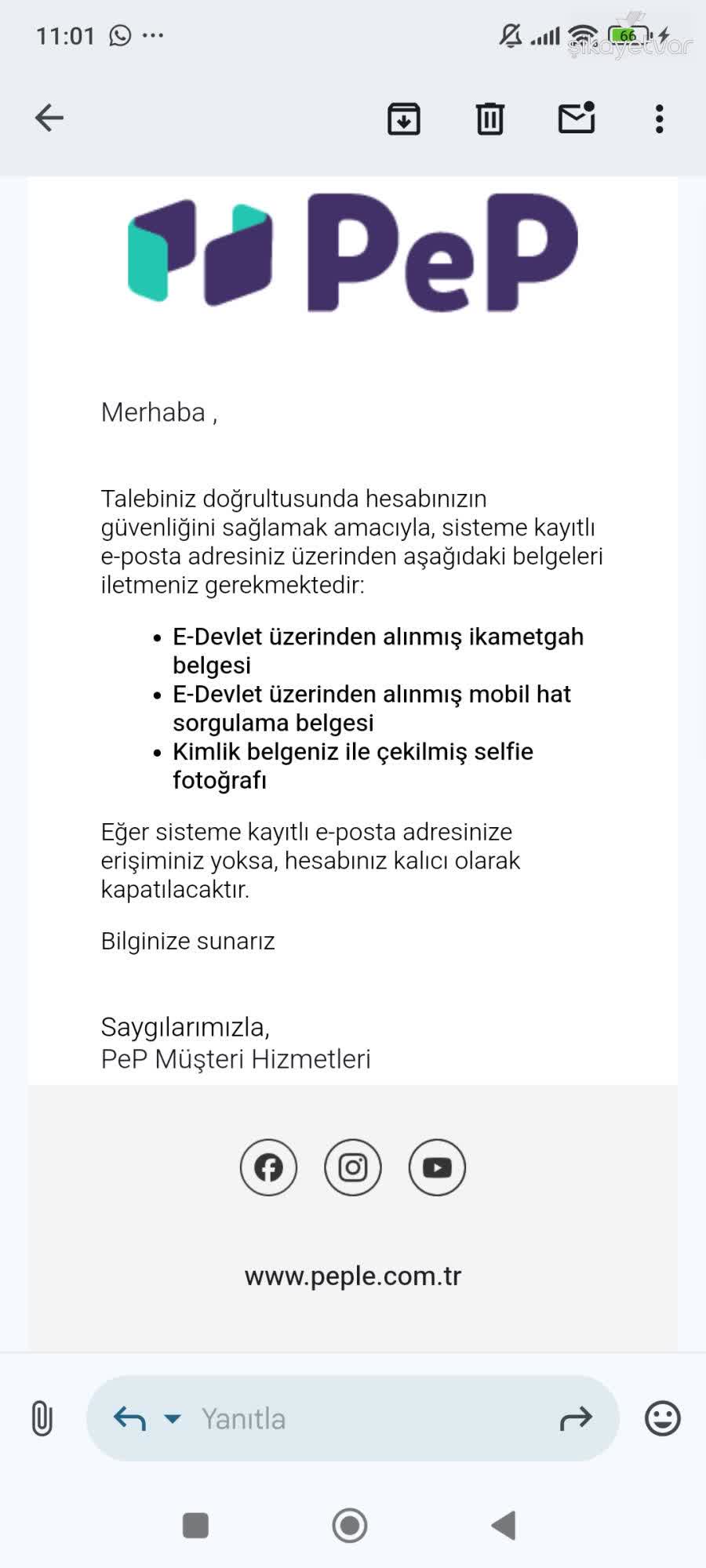 Pep Hesabımda Bilgim Dışında Yapılan Değişiklikler Ve Yetersiz Destek - Şikayetvar