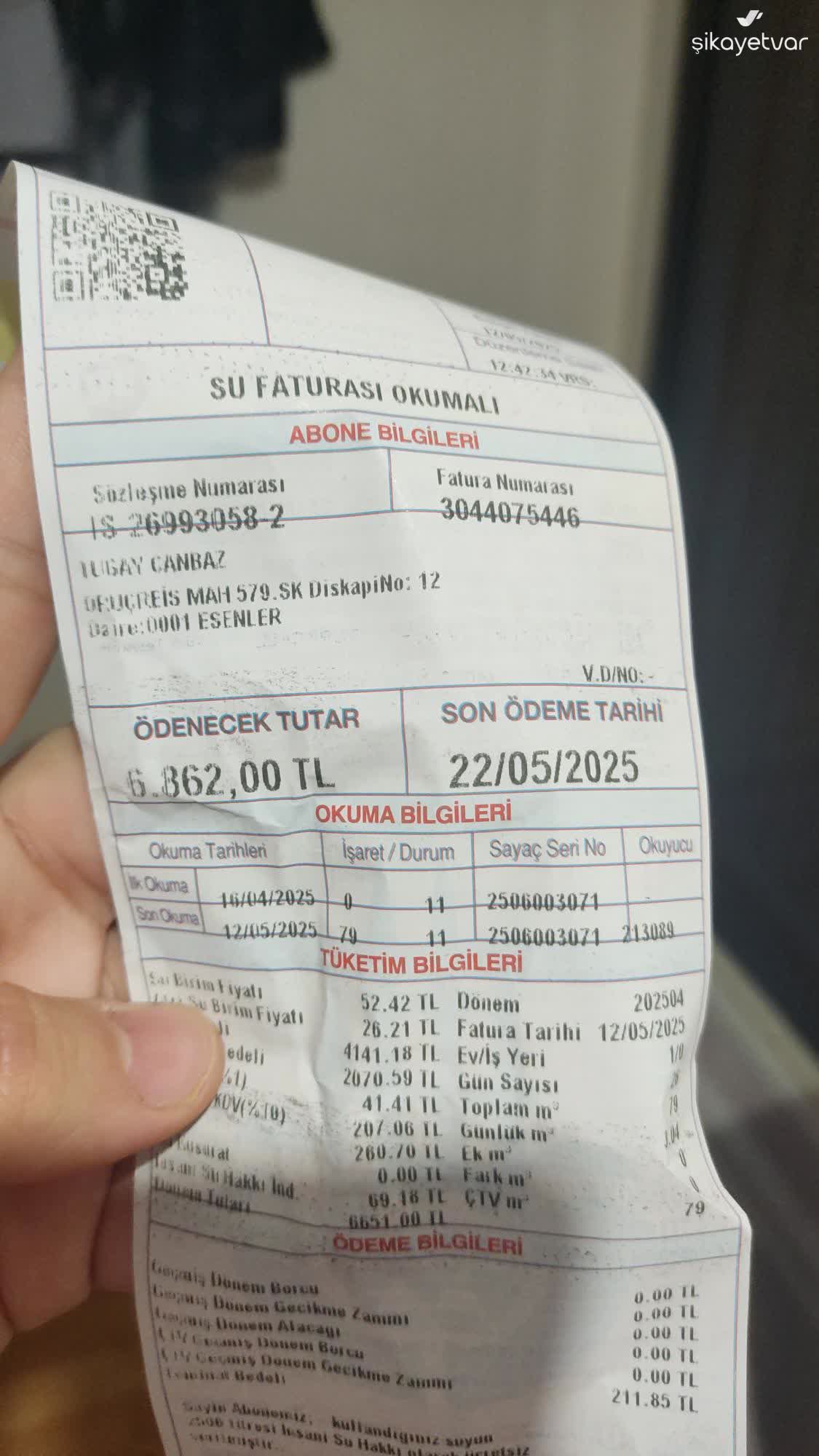 İstanbul Büyükşehir Belediyesi 3 Kişilik Aileye 6800 TL Su Faturası Şoku Ve İSKİ'nin Hatası ...