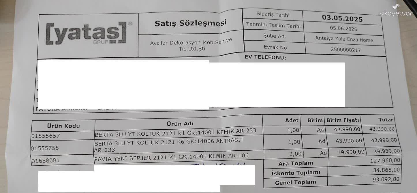 Enza Home'da İndirim Sonrası Fiyat Farkı Mağduriyeti - Şikayetvar