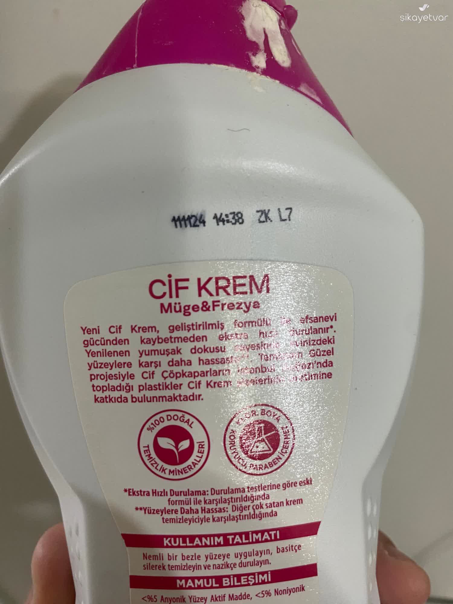 Cif Krem Temizleyici Ürünü Sıvı Ve Etkisiz Çıktı - Şikayetvar