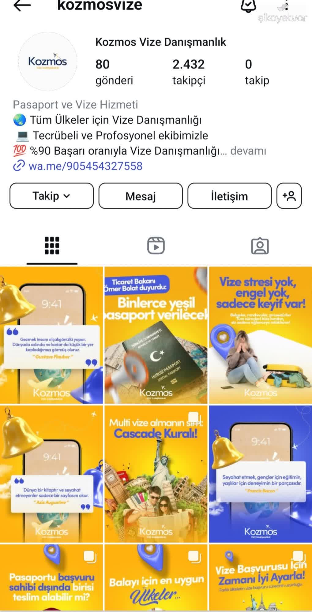 Kosmos Vize Hizmetleri Vize Randevusu Alınmadı, Ödediğim Ücret İade Edilmiyor - Şikayetvar