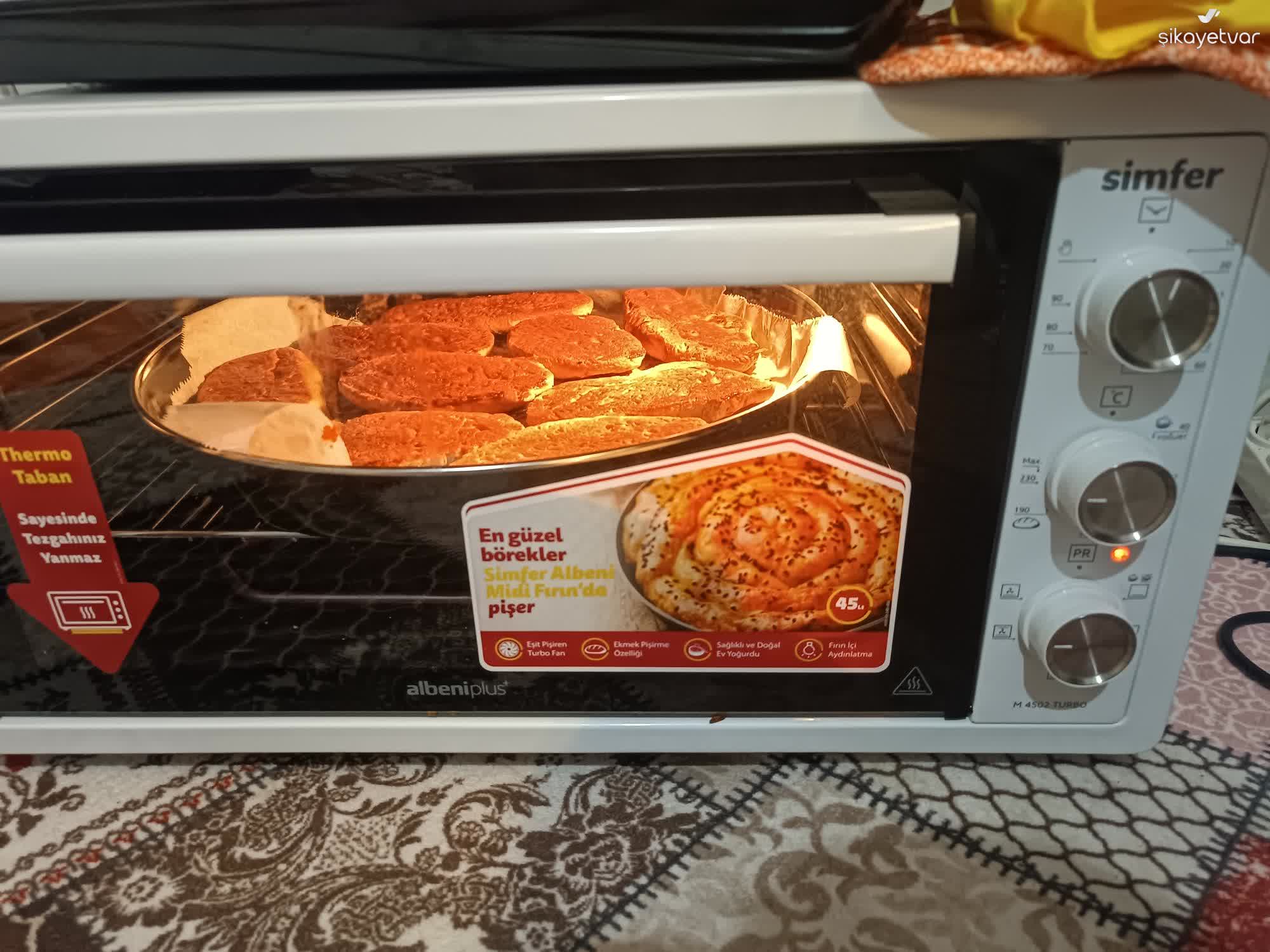 Simfer 45lt Mini Fırın Beklentileri Karşılamıyor: Uzun Pişirme Süresi Ve Düşük Isı - Şikayetvar