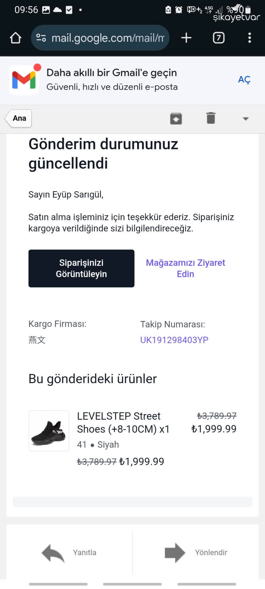 Level Step Siparişim 3 Haftadır Gönderilmedi, Sürekli Oyalandım Ve Mağdur Edildim - Şikayetvar