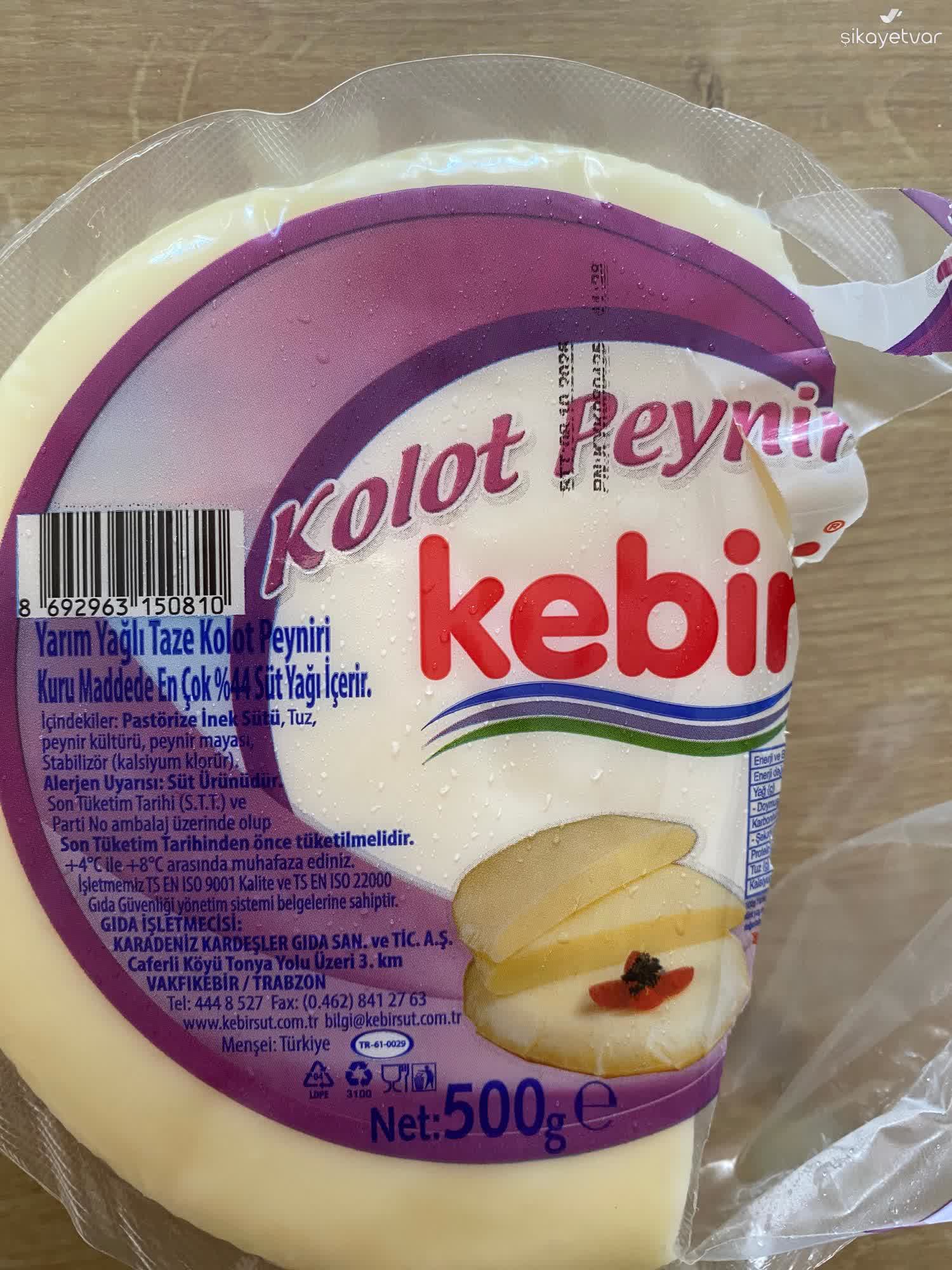Kebir Süt ve Süt Ürünleri Kebir Kolot Peynirinde Sakız Gibi Doku Ve ...