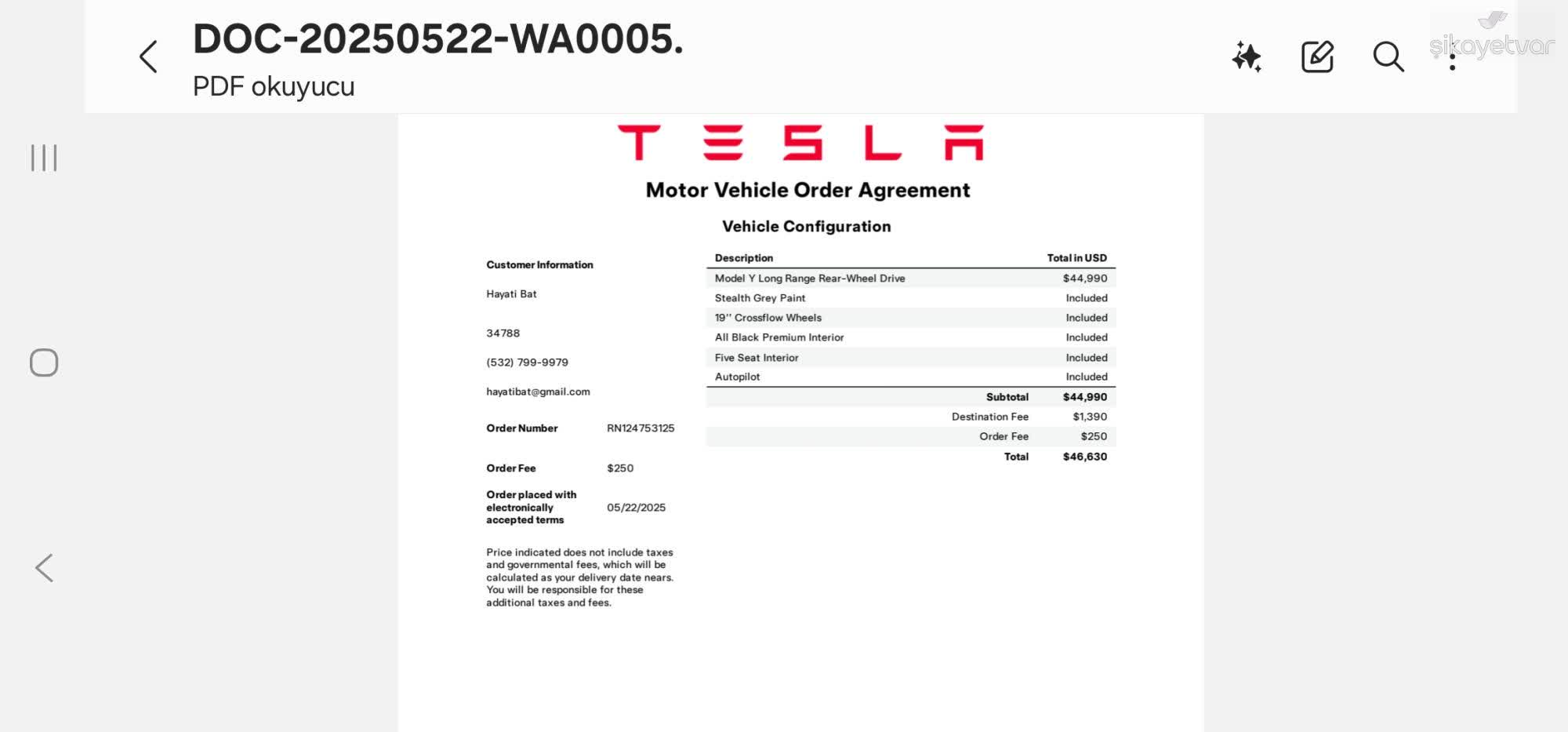 Tesla Web Sitesinde Yanıltıcı Yönlendirme İle Yanlış Ülkeye Sipariş ...