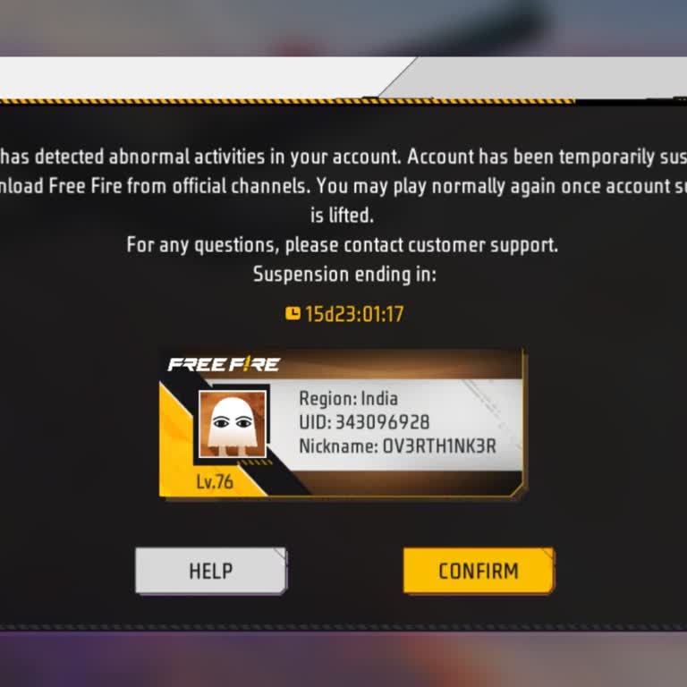 Garena Free Fire Free Fire Team! Unban My Account Please! - Xolvie