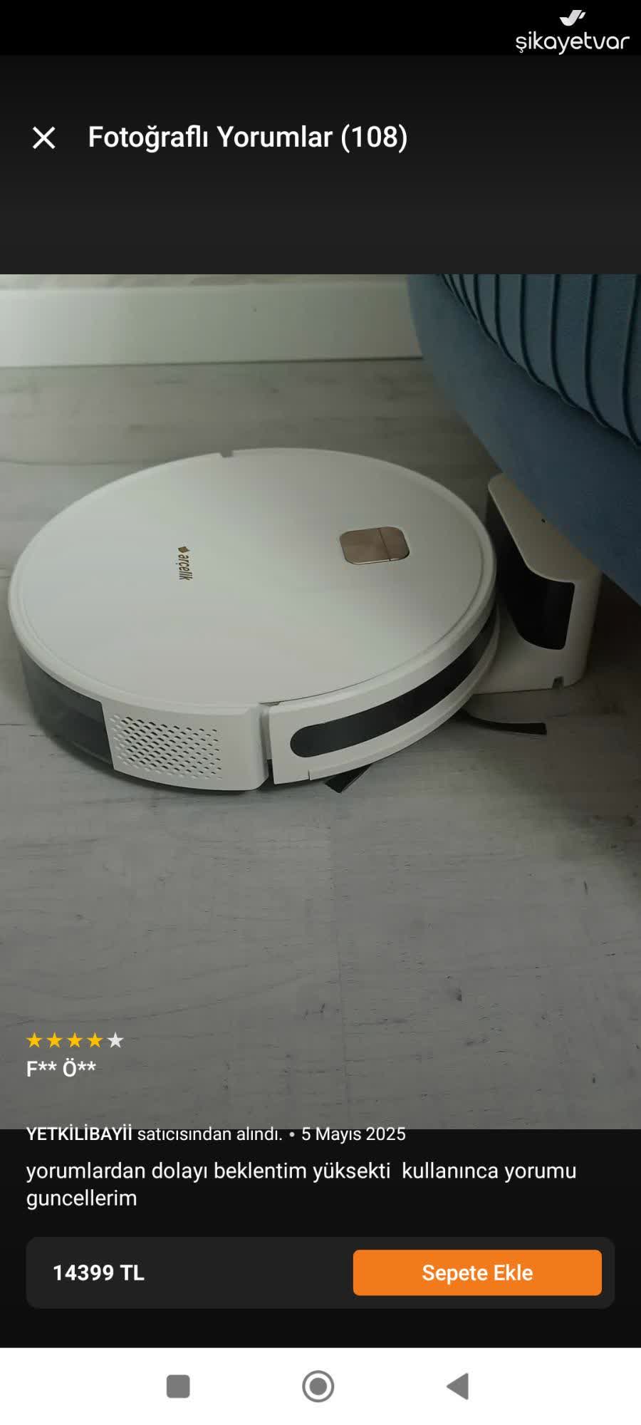 Trendyol Arçelik Robot Süpürge İlk Günden Sorunlu, İade Talebim ...