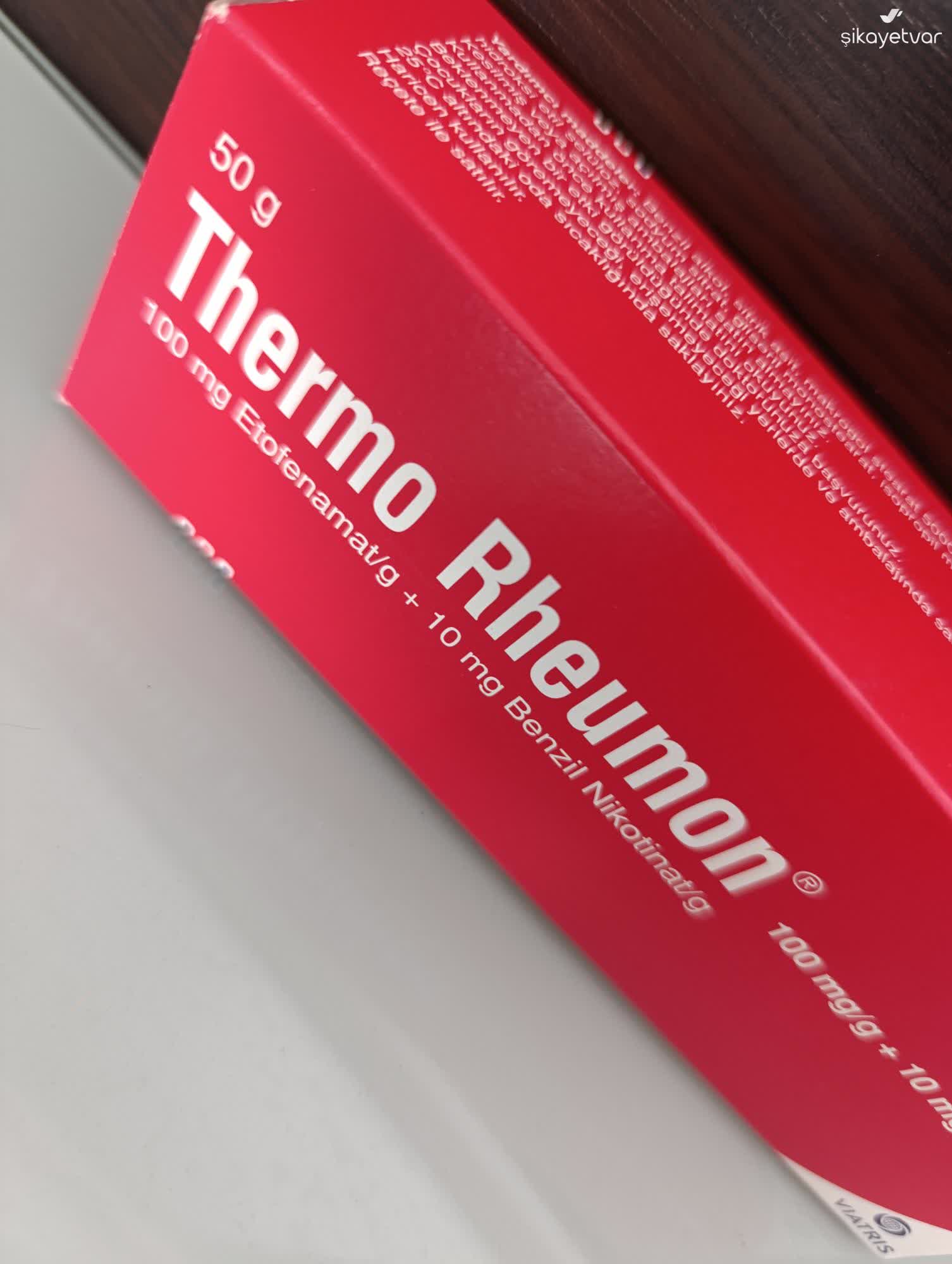 Viatris Viatris Thermo Rheumon İsimli Krem Ciddi Cilt Reaksiyonuna Sebep Oldu - Şikayetvar