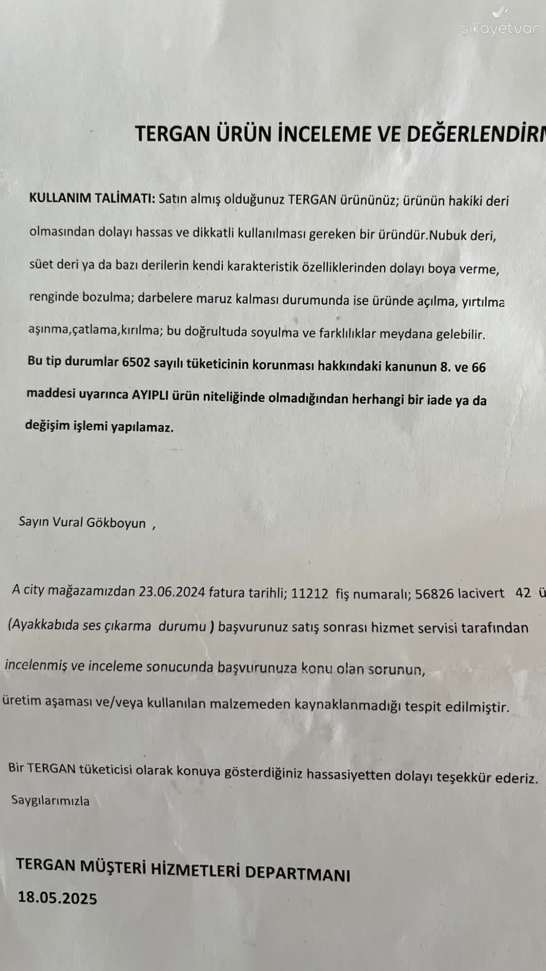 Tergan Deri Tergan Ayakkabıda Kronik Ses Sorunu Ve Çözüm Beklentisi ...