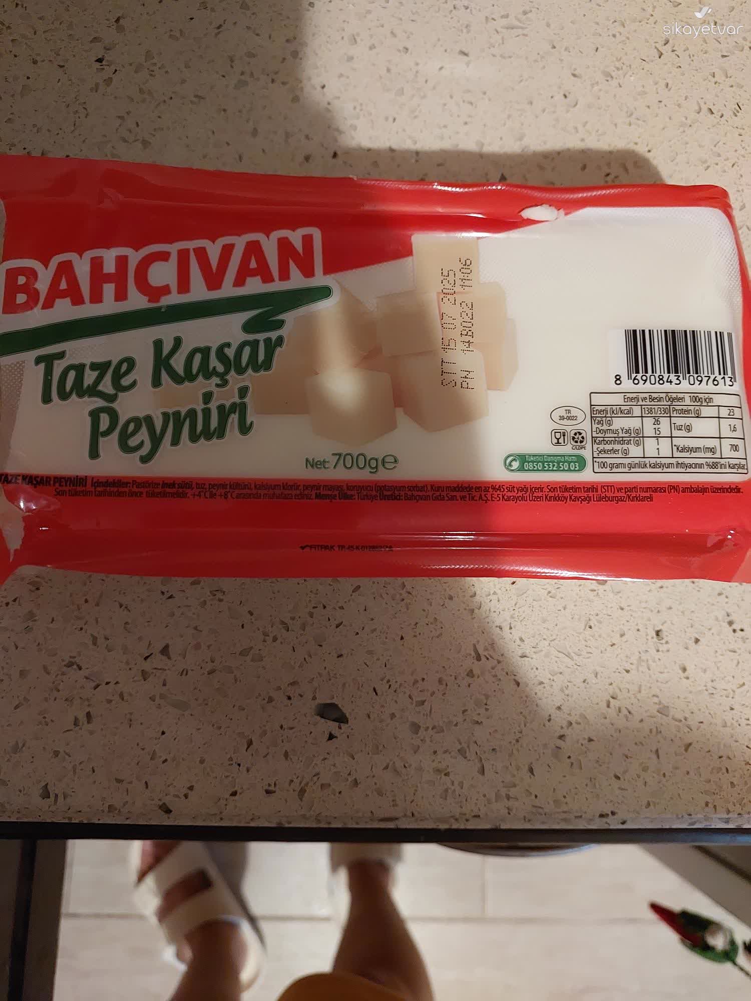 Bahçıvan Taze Kaşar Peynirde Bozuk Tat Ve Plastik Koku Şikayeti ...