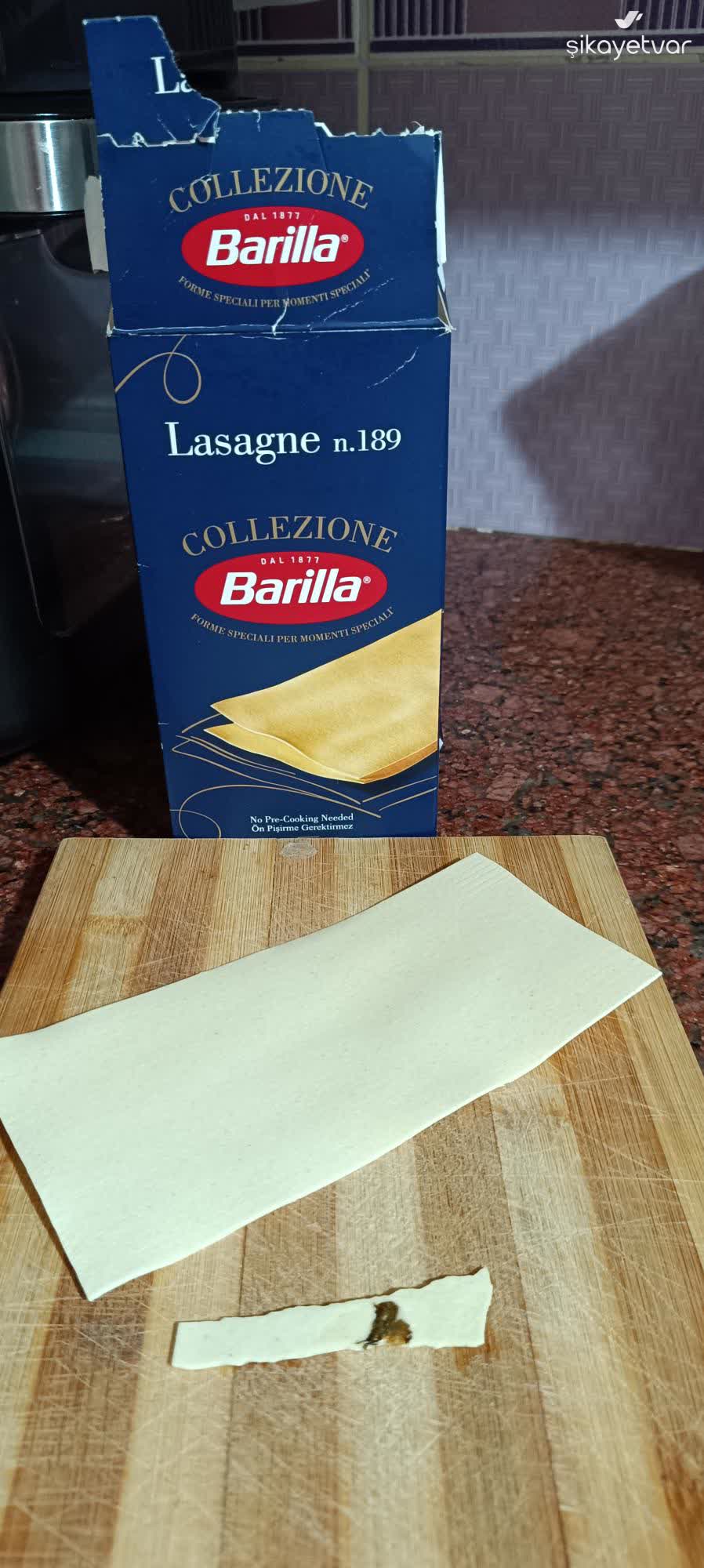 Barilla Gıda Lazanya Paketinde Ölmüş Güve Kelebeği Şoku - Şikayetvar