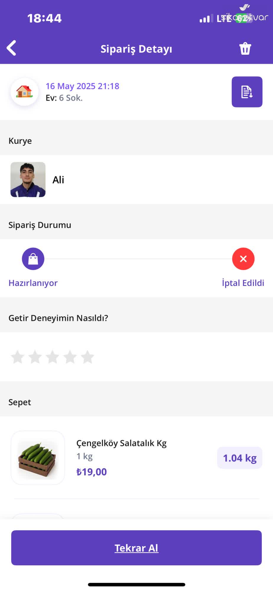 Getir Getir Büyük Para İadesi Yapılmıyor Müşteri Oyalama Taktikleriyle Mağdur Ediliyorum ...