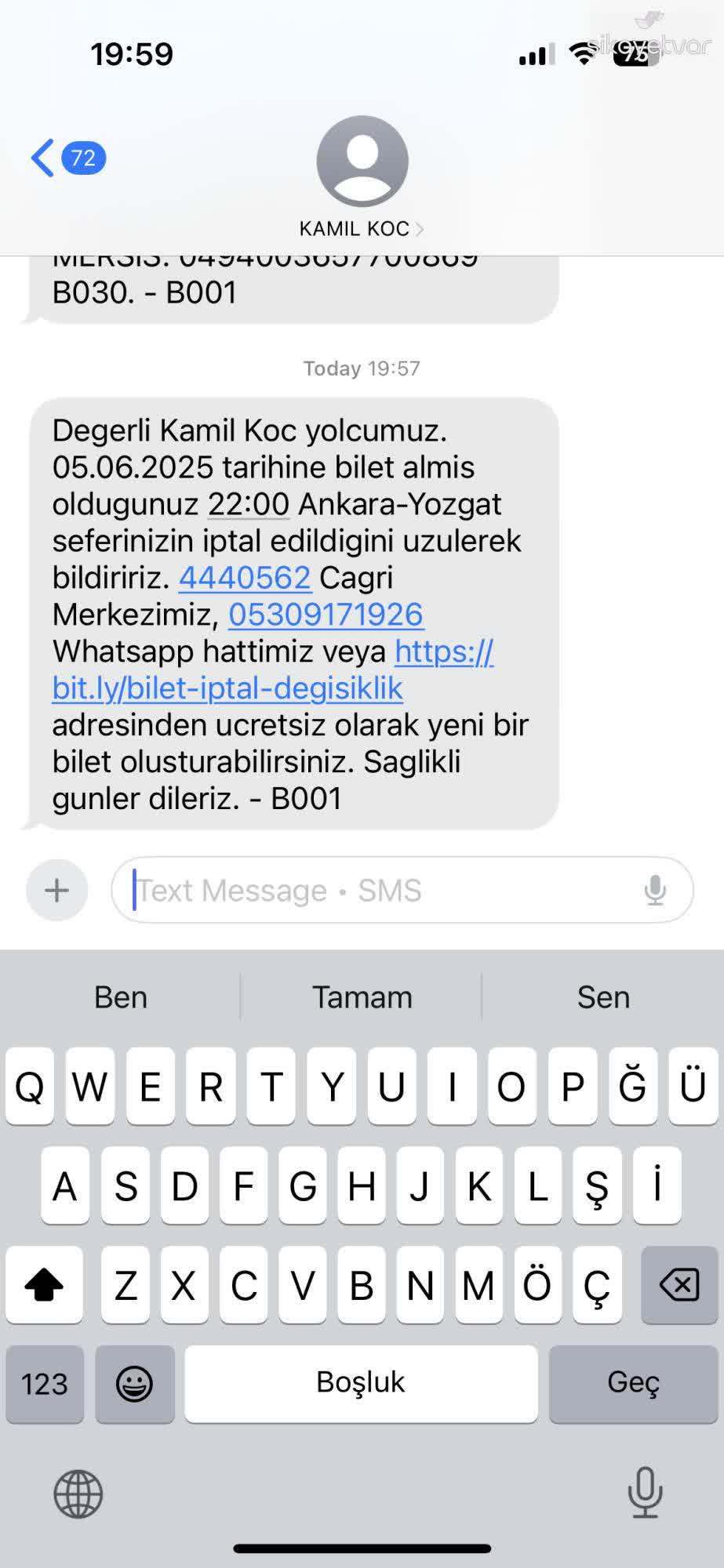 Kamil Koç Bayram Öncesi Sefer İptali Ve Para İadesi Sorunu Mağduriyeti ...