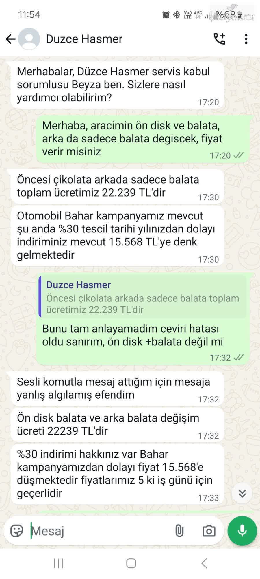 Mercedes-Benz Yetkili Serviste Söz Verilen İndirimin Uygulanmaması Ve ...