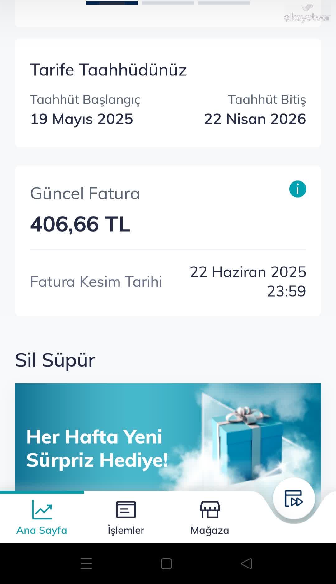 Türk Telekom Taahhütlü Fiyatın Üzerinde Fatura Ve Müşteri Hizmetleri Sorunu - Şikayetvar