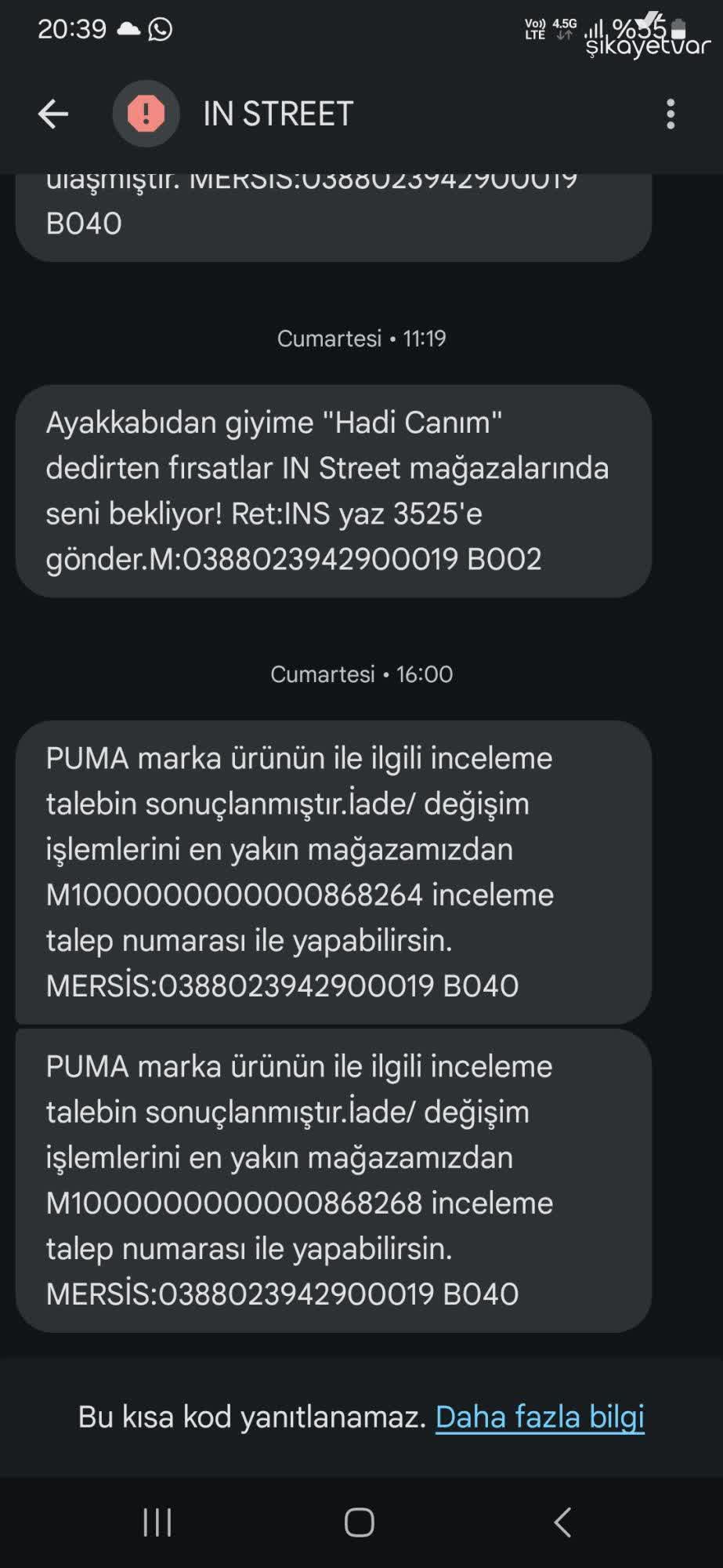 In Street Puma Ayakkabılarda Tekrarlayan Deri Yırtılması Ve Yetersiz İade Süreci - Şikayetvar