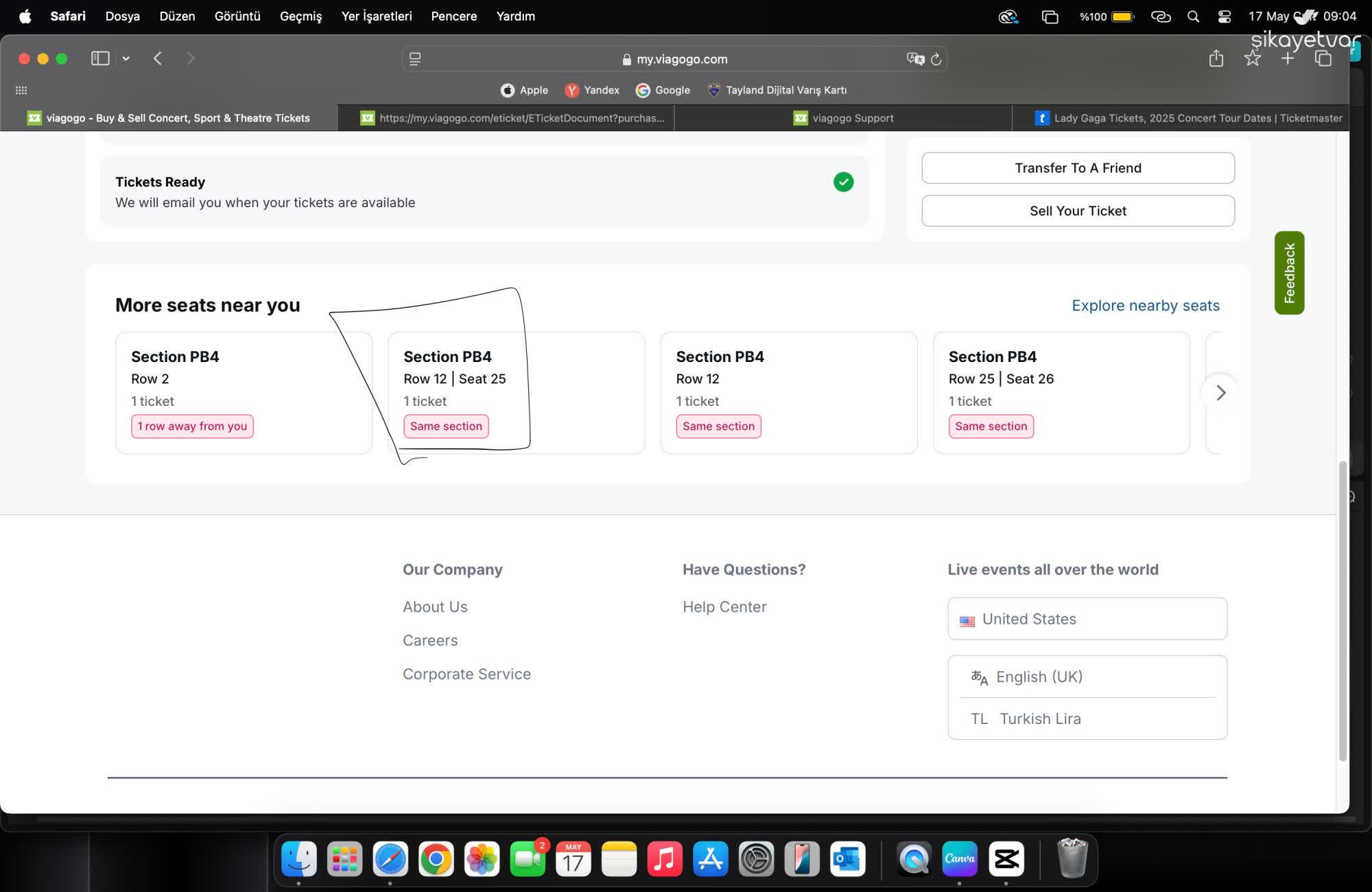 Viagogo I Paid for Front Row Lady Gaga Tickets but Got Cheaper Seats ...
