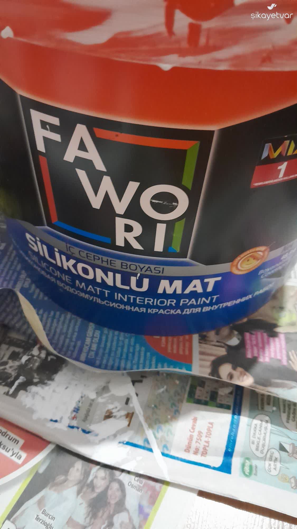 Fawori Boya Fawori Silikonlu Mat Boya Sağlığımı Olumsuz Etkiledi ...
