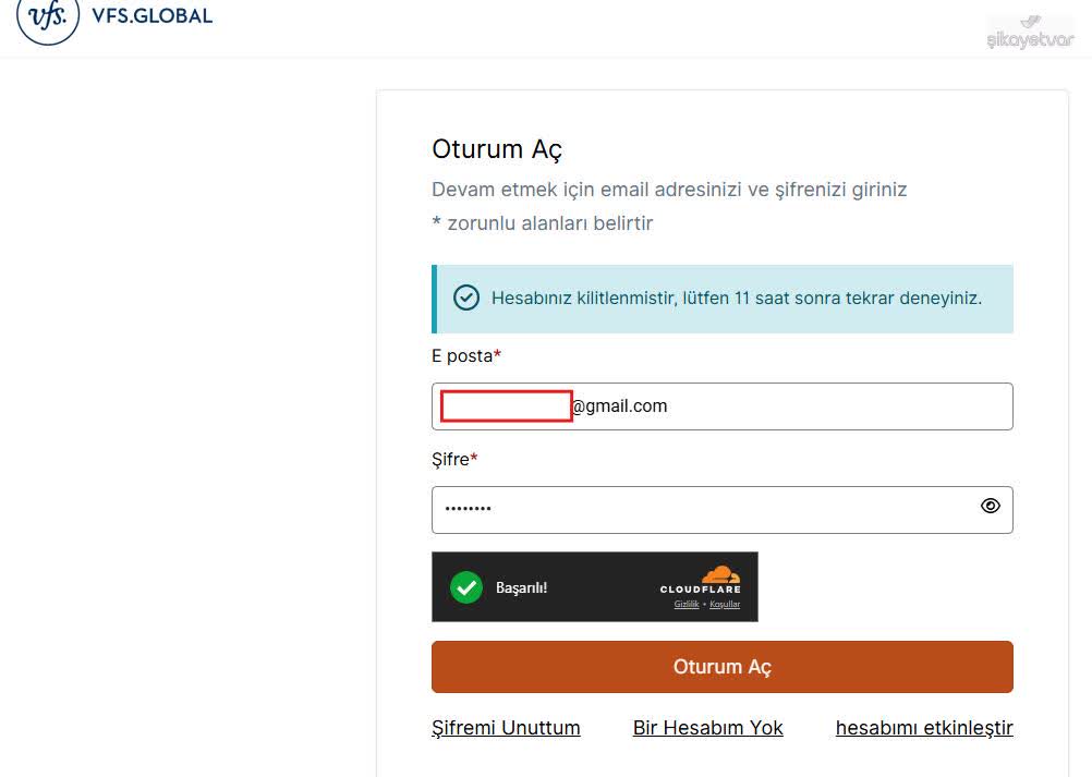 VFS Global Hollanda Vize Randevu Sisteminde Sürekli Hesap Kilitlenmesi ...