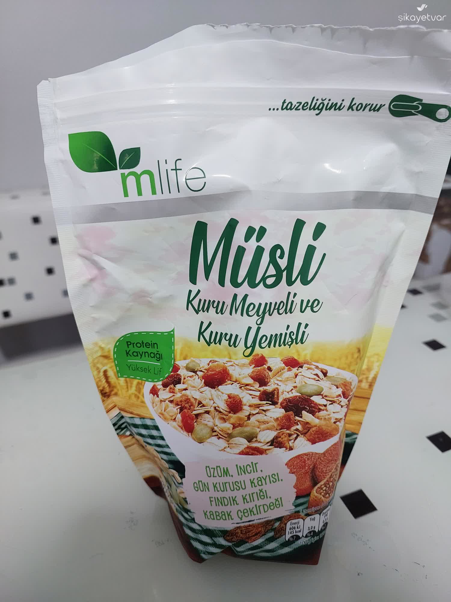 Mlife Bio Aldığım Mlife Meyveli Müsli'nin Tadı Acı Ve Tüketilemez Durumda - Şikayetvar