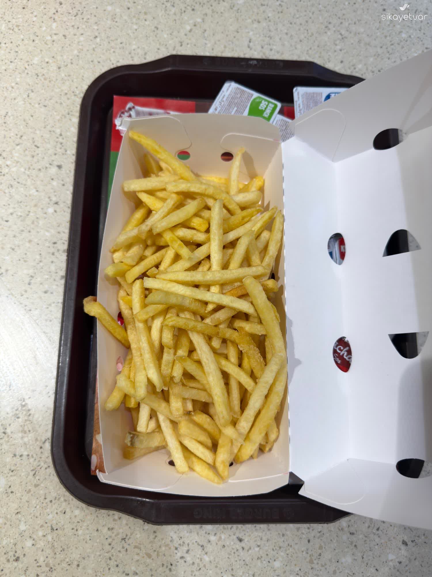 Burger King Dev Kutu Patates Siparişimde Eksik Ürün Teslimatı - Şikayetvar
