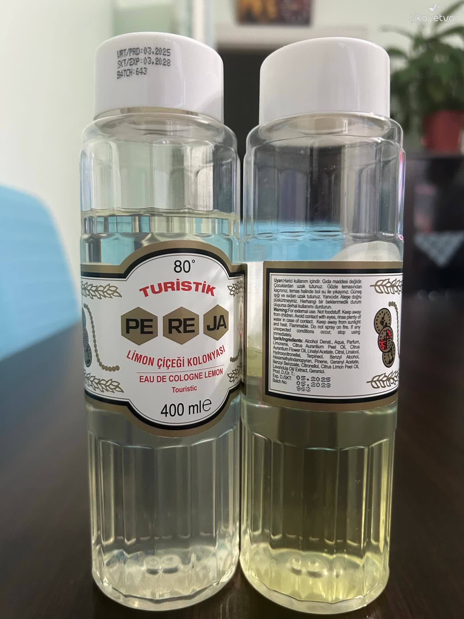 Pereja Limon Çiçeği Kolonyasında Rahatsız Edici Koku Ve Renk Farkı ...