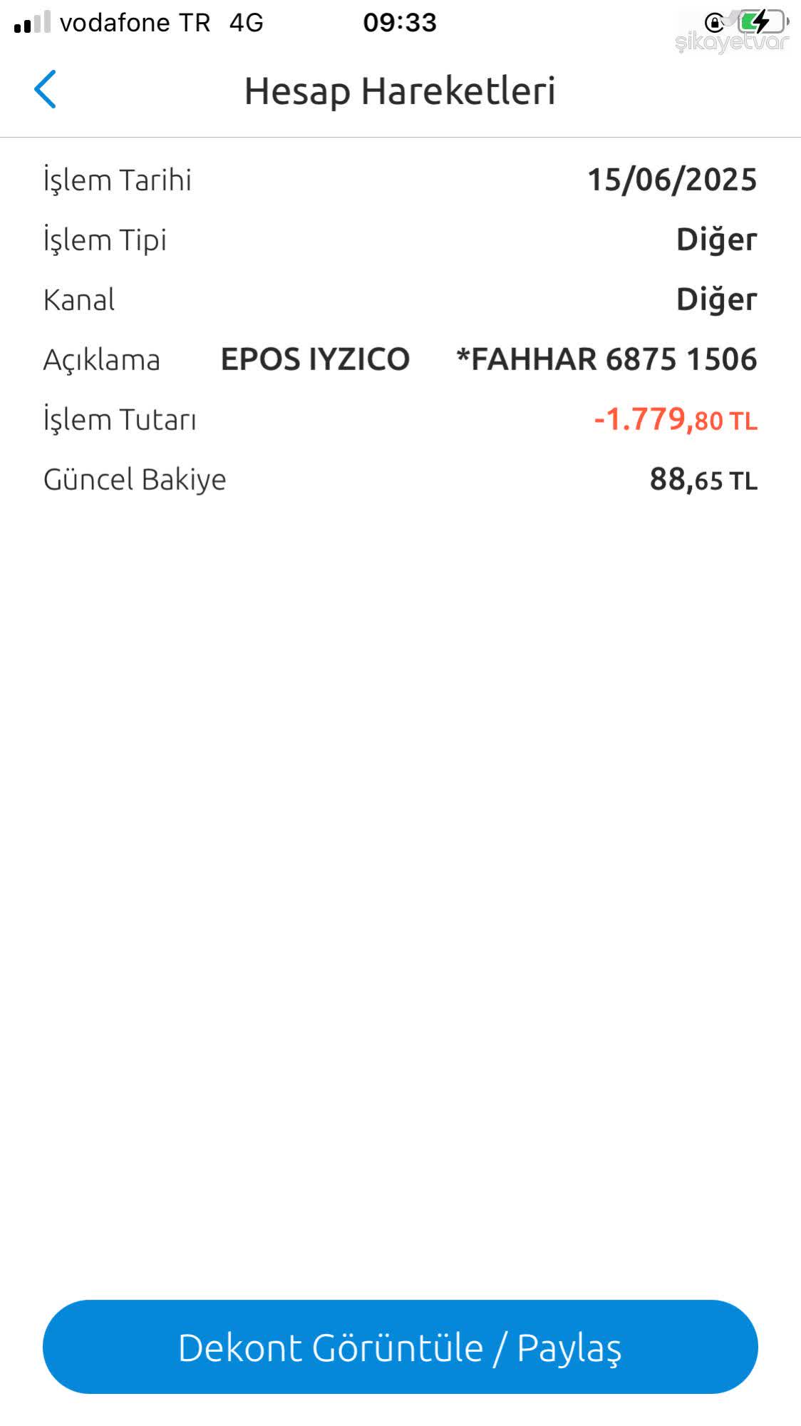 Fahhar Design Ödeme Alındı Sipariş Oluşmadı Mağduriyet Yaşıyorum ...