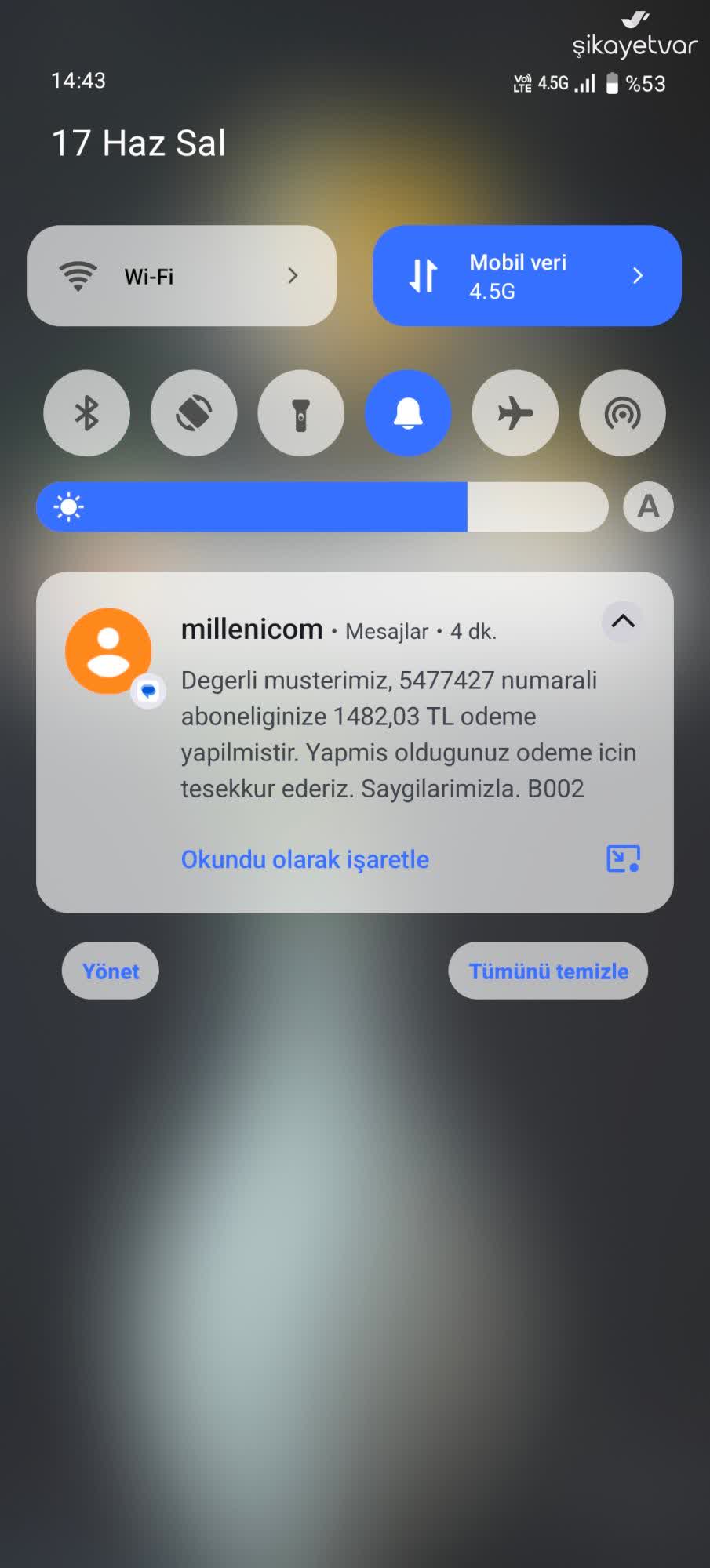 Millenicom İnternet Bağlantı Sorunu Ve Fatura İadesi Problemi - Şikayetvar