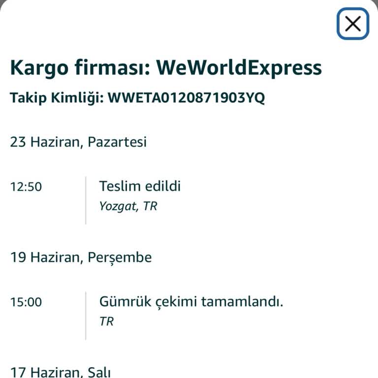 We World Express - Şikayetvar