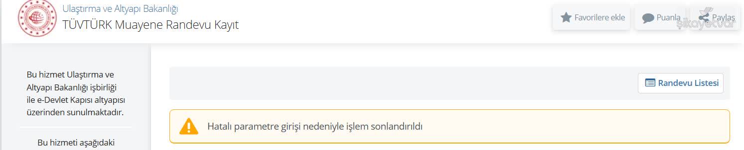 e-Devlet | Turkiye.gov.tr E-devlet Üzerinden Tüvtürk Randevusu ...