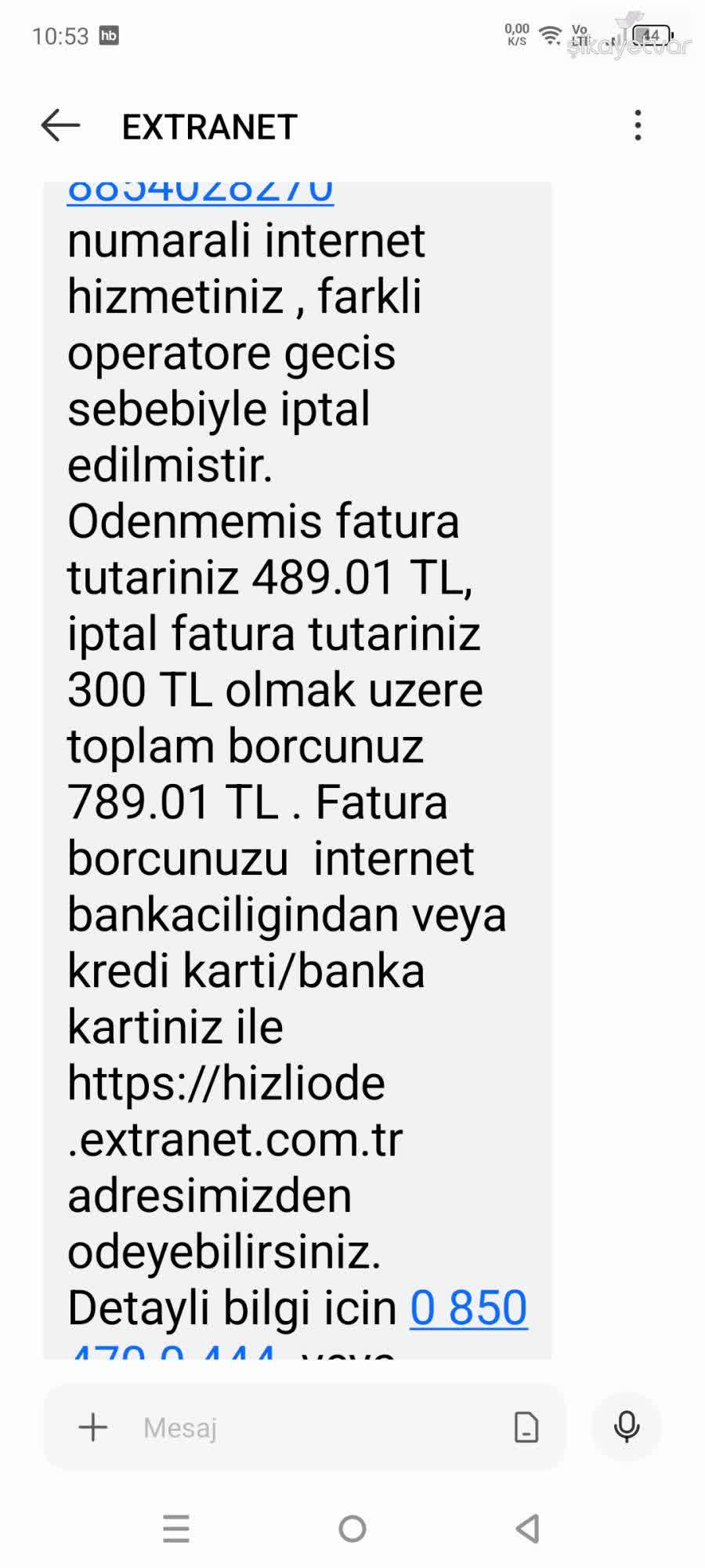 Extranet Taşıma İşlemi Sonrası Haksız Haciz Mağduriyeti - Şikayetvar