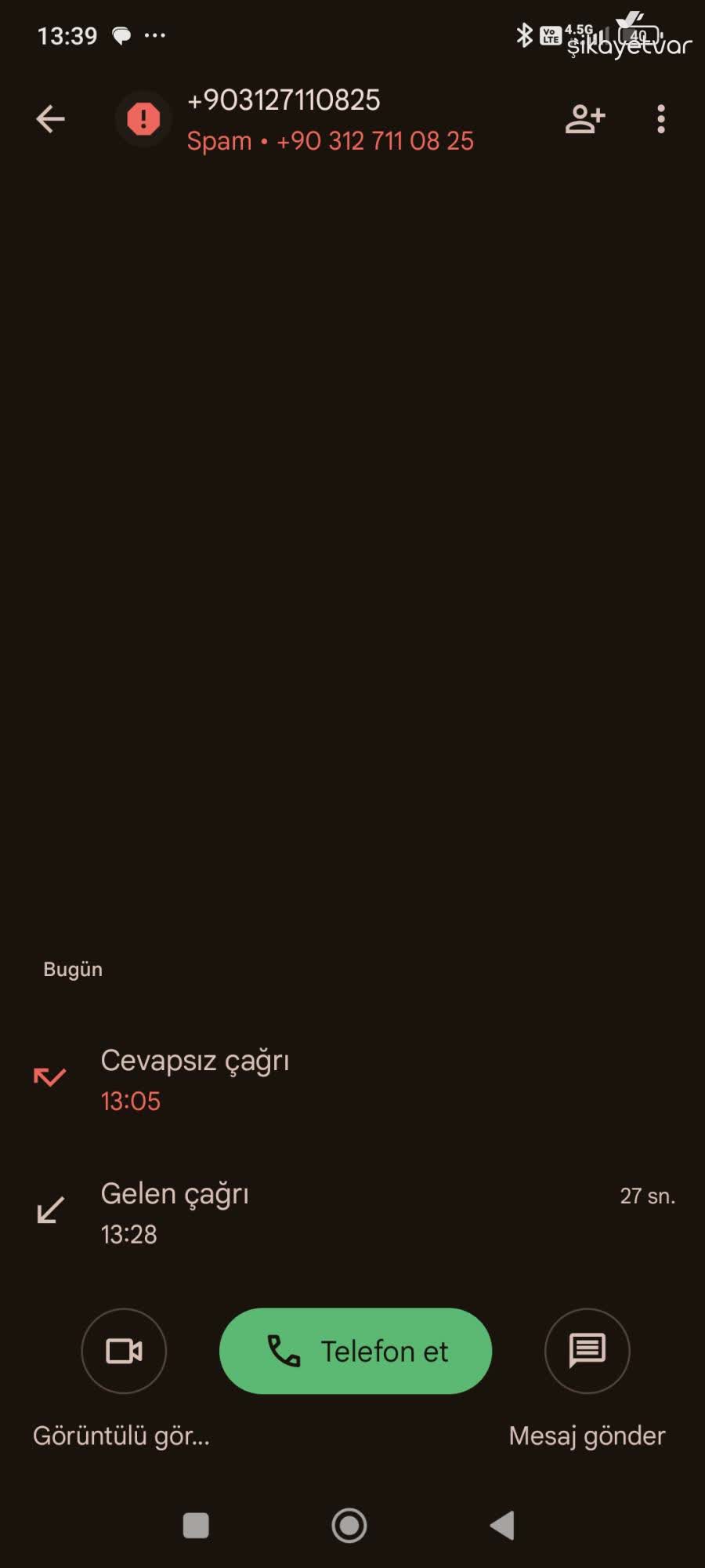 03127110825 İzinsiz Numara Kullanımıyla Yapılan Anket Aramasından ...