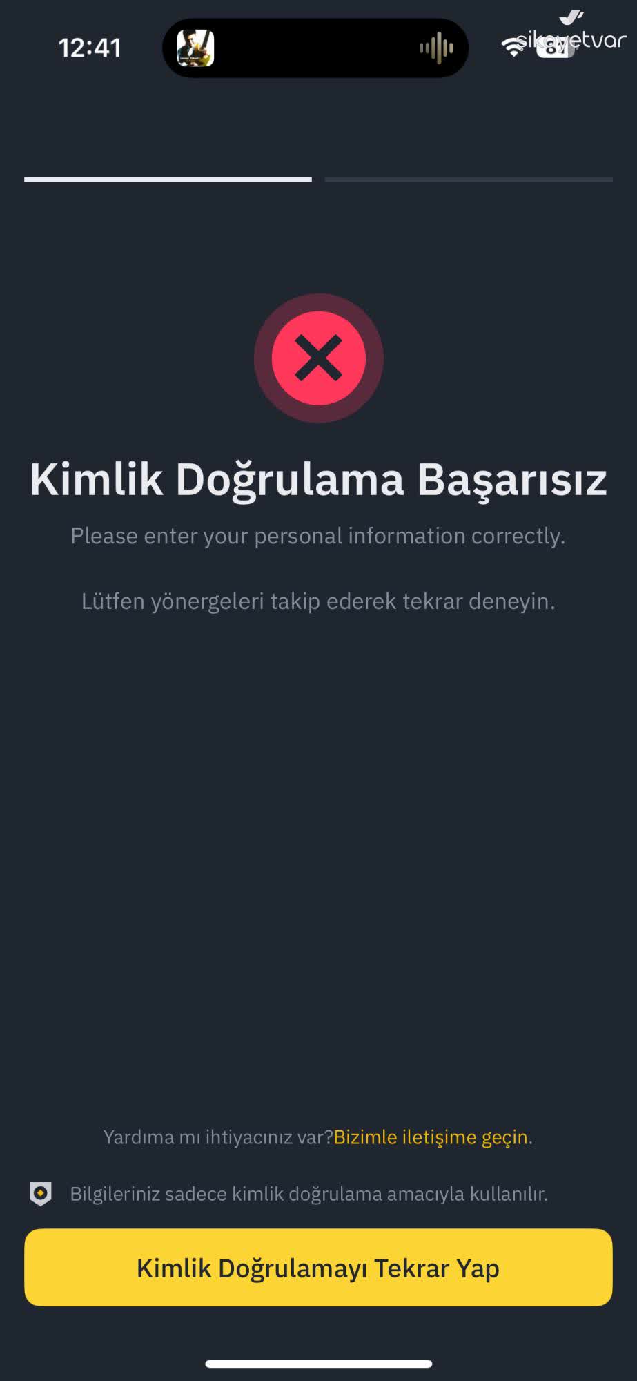 Binance TR Kimlik Kartı Doğrulama Sorunu Ve Sürekli Başarısızlık ...
