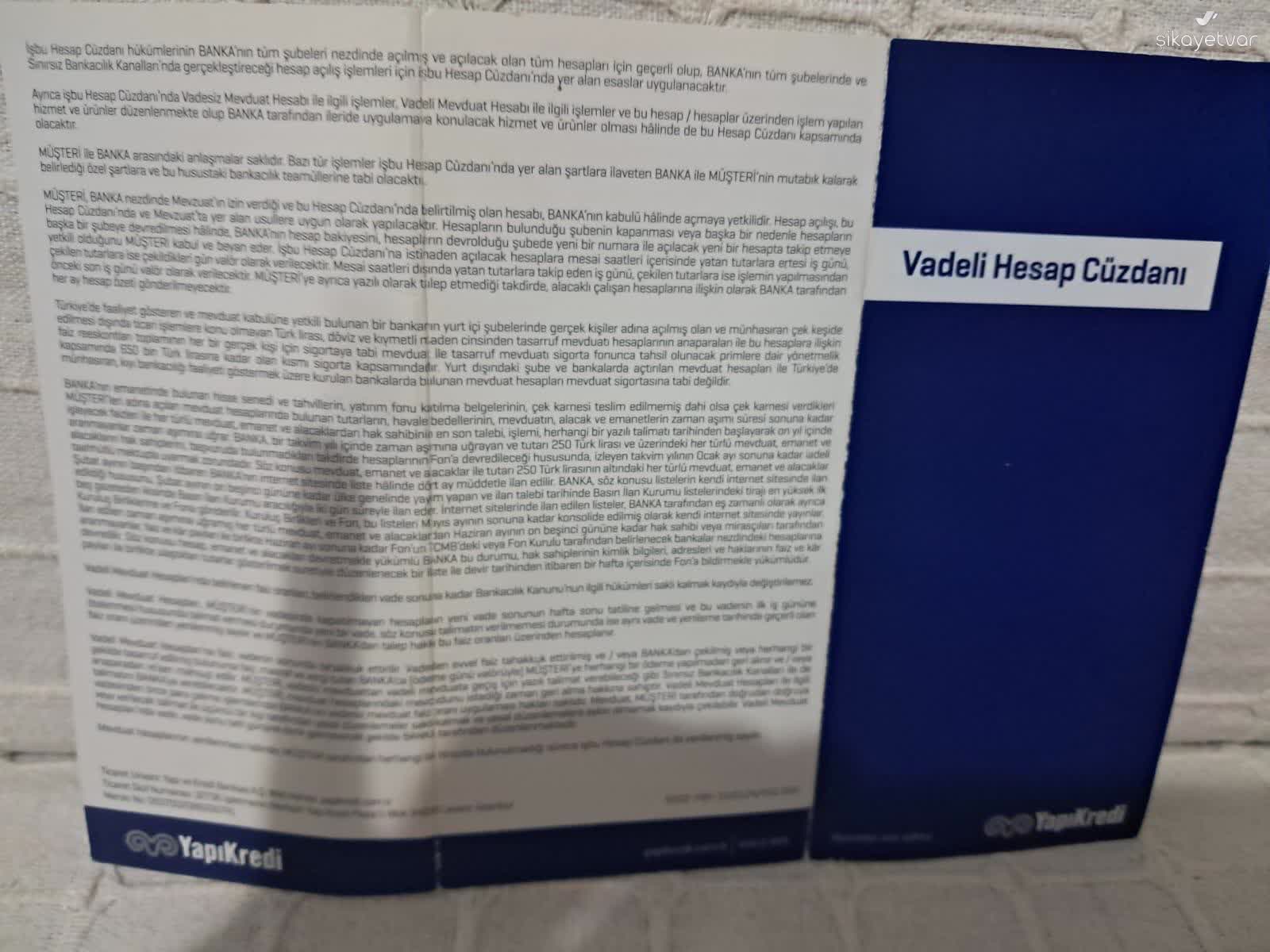 Yapı Kredi Bankası Vadeli Mevduat Hesabında 16 Ay Boyunca Faiz ...