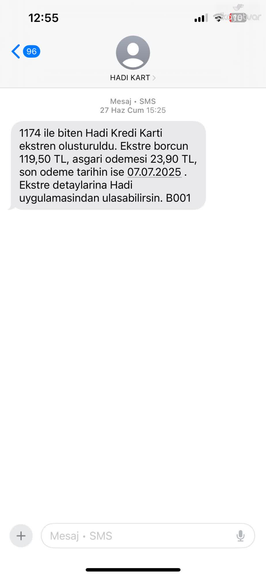 A101'de Hadi Bank Kartı Hakkında Yanıltıcı Bilgilendirme Ve Kart Borcu ...